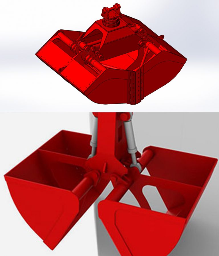 Hydraulic Clamshell Bucket With Heavy-Duty Cylinders – Atlas-SSI